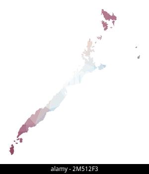 Low poly map of Palawan. Geometric illustration of the island. Palawan ...