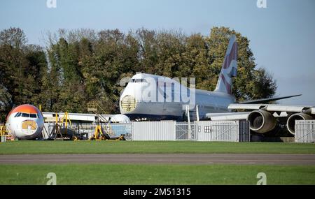 An out of service, retired British Airways 747 G-CIVN aircraft breaking ...