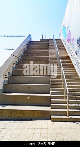 Back stairs of the Design Museum, Barcelona, Catalunya, Spain, Europe ...