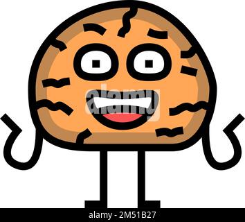 smoked meat character color icon vector illustration Stock Vector Image ...