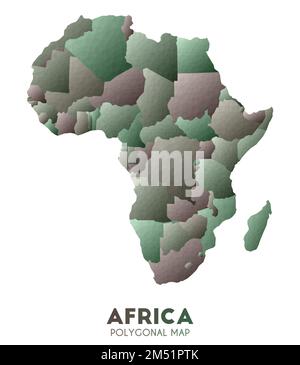Africa Map. actual low poly style continent map. Classy vector ...