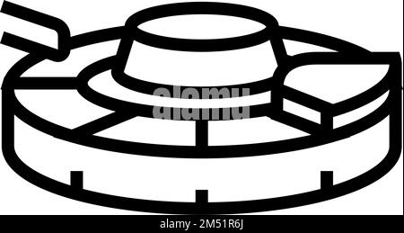 copper smelter cast anodes line icon vector illustration Stock Vector ...