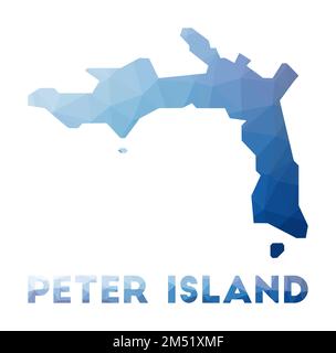 Map of Peter Island. Low poly illustration of the island. Purple ...