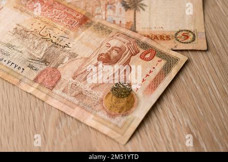 Jordanian dinar paper money. Jordan national currency banknotes Stock ...