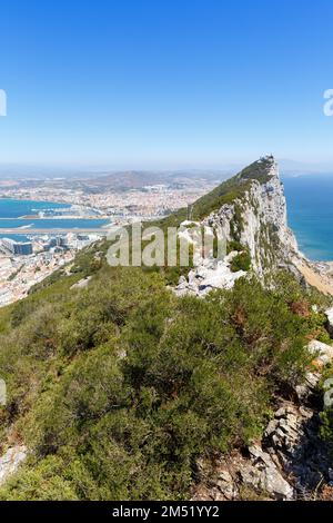 Gibraltar The Rock Mediterranean Sea portrait format travel traveling ...