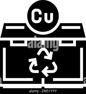 recycle copper glyph icon vector illustration Stock Vector Image & Art ...