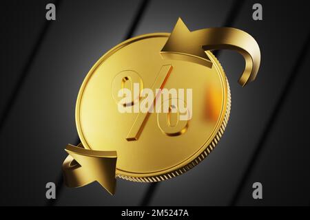 3d render gold coin rotate animation sprite sheet. Golden dollar or ...