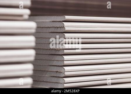 The stack of WHITE drywall Standard Gypsum board panel. Plasterboard ...