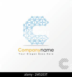 Tech vector font typeface unique design Stock Vector Image & Art - Alamy