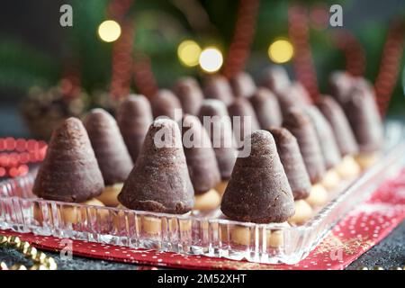 Beehives or wasp nests on a plate - traditional Czech no-bake Christmas ...