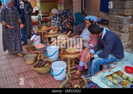 ESSAOUIRA, MOROCCO. 13 th February, 2017: colorful handricrafts at ...