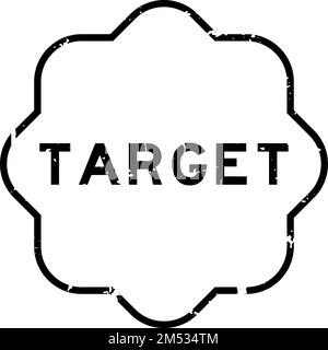 Grunge black target word rubber seal stamp on white background Stock ...