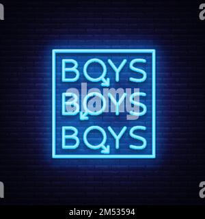 Boys neon sign. LGBT. Gay show Night sign for gay club. Adult show ...