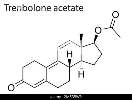A vector of the chemical structure of Trenbolone anabolic-androgenic ...
