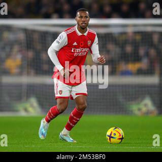 during the Premier League match at Molineux Stadium, Wolverhampton ...