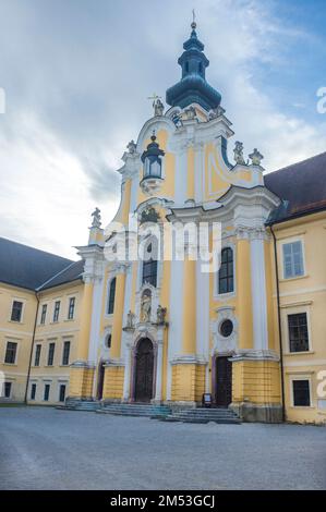 The picturesque Rein Abbey courtyard, founded in 1129, the oldest ...