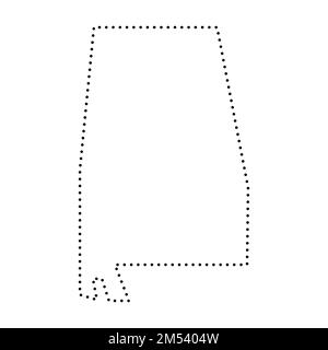 Simple map of Mobile, Alabama, USA. Black and white version for ...