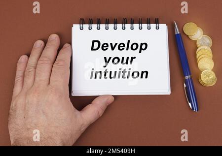 Hand holding brown notepad with motivational quotes text about time ...