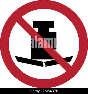No heavy load, do not place heavy objects on surface, prohibition sign ...
