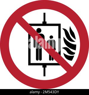 Do not use lift in the event of fire. Do not use elevator sign. In case ...