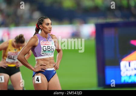 Women's 4x100 relay race, Ashleigh Nelson waiting at the start of the ...