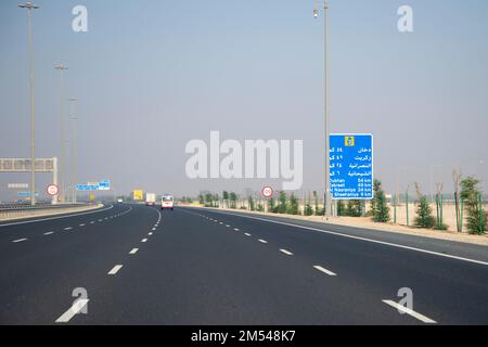 The Dukhan Highway in Qatar Stock Photo - Alamy