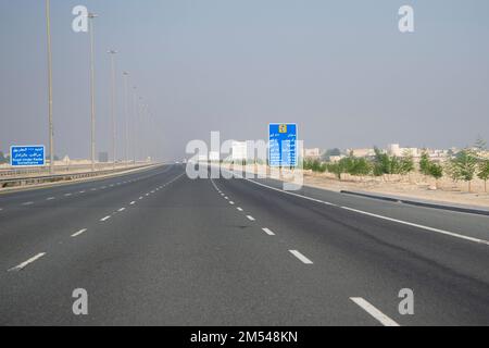 The Dukhan Highway in Qatar Stock Photo - Alamy
