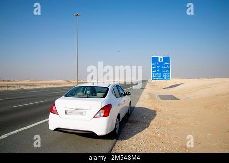The Dukhan Highway in Qatar Stock Photo - Alamy