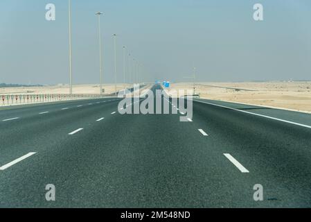 The Dukhan Highway in Qatar Stock Photo - Alamy