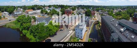 Methuen downtown aerial view at Pleasant Street and Broadway in ...