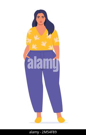 Body positive. Plump women, oversize model girls. Cute fat female ...