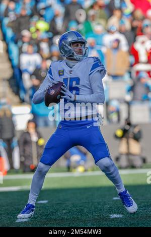 Detroit Lions quarterback Jared Goff (16) slides after running the ball ...