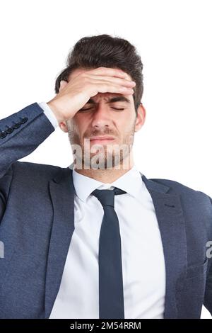 Should I or shouldnt I. Studio shot of a young woman looking thoughtful ...