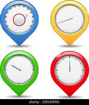 Set of different indicators, vector eps10 illustration Stock Vector ...