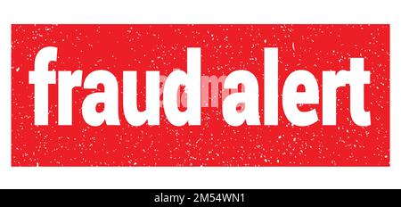 FRAUD ALERT text written on red grungy stamp sign Stock Photo - Alamy