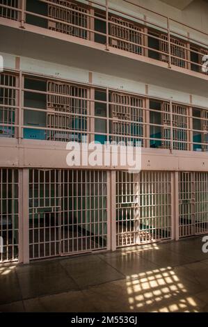 Interior of Alcatraz, the infamous maximum security prison on Alcatraz ...