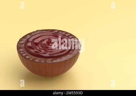 Dark chocolate candy with cherry filling Stock Photo - Alamy