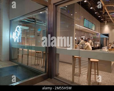 A Heytea store in a shopping mall. Heytea is a fashion drink brand ...