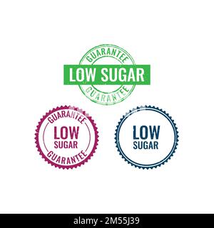 Low sugar Set of vector stickers for product package, label design ...