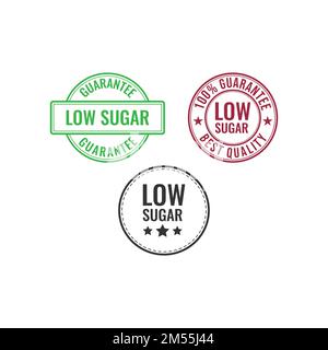 Low sugar Set of vector stickers for product package, label design ...