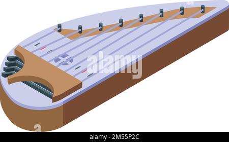 Kantele violin icon isometric vector. Music instrument. Guitar violin ...