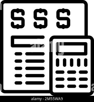 Revenue agency money icon outline vector. Global seo. Scene digital ...