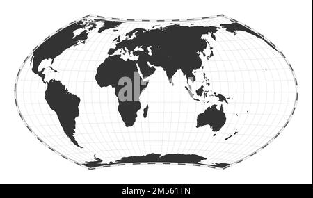 World Map. Wagner VII projection. Futuristic world illustration for ...