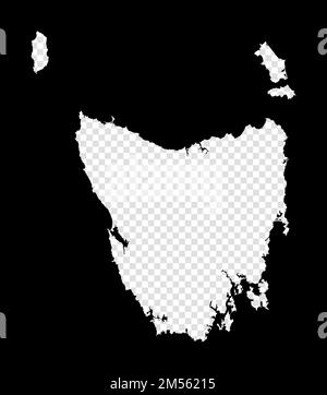 Tasmania island map simple outline. Vector hand drawn simplified style ...