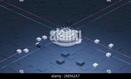 SCI-FI technology robotic quantum computing processor concept for ...