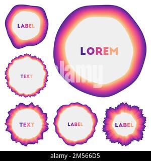 Round logos collection. Amazing circular backgrounds. Vibrant vector ...