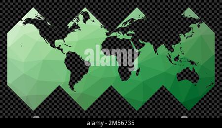 Map of The World. HEALPix projection. Globe with latitude and longitude ...