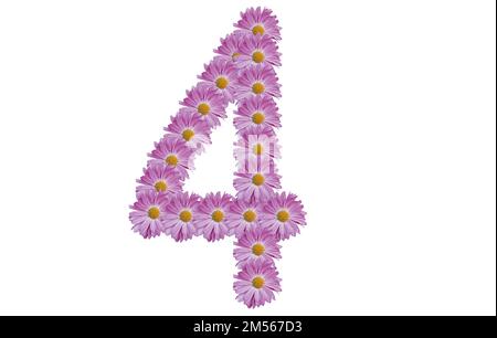 Number four made of flower Stock Photo - Alamy