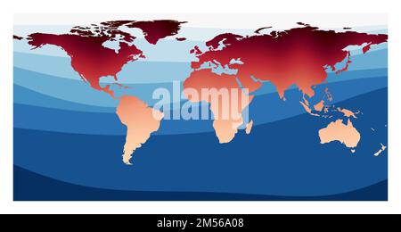 World map. Globe in equirectangular (plate carree) projection, with ...