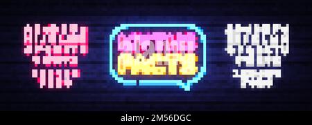 Myths Facts Neon Text Vector. Myths Facts neon sign, design template ...